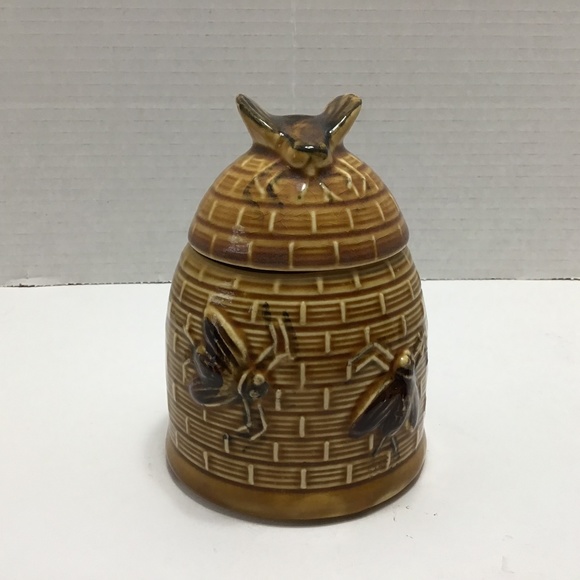 Kitchen | Vintage Ceramic Honey Pot Beehive Shaped Honey Jar Honey Pot ...